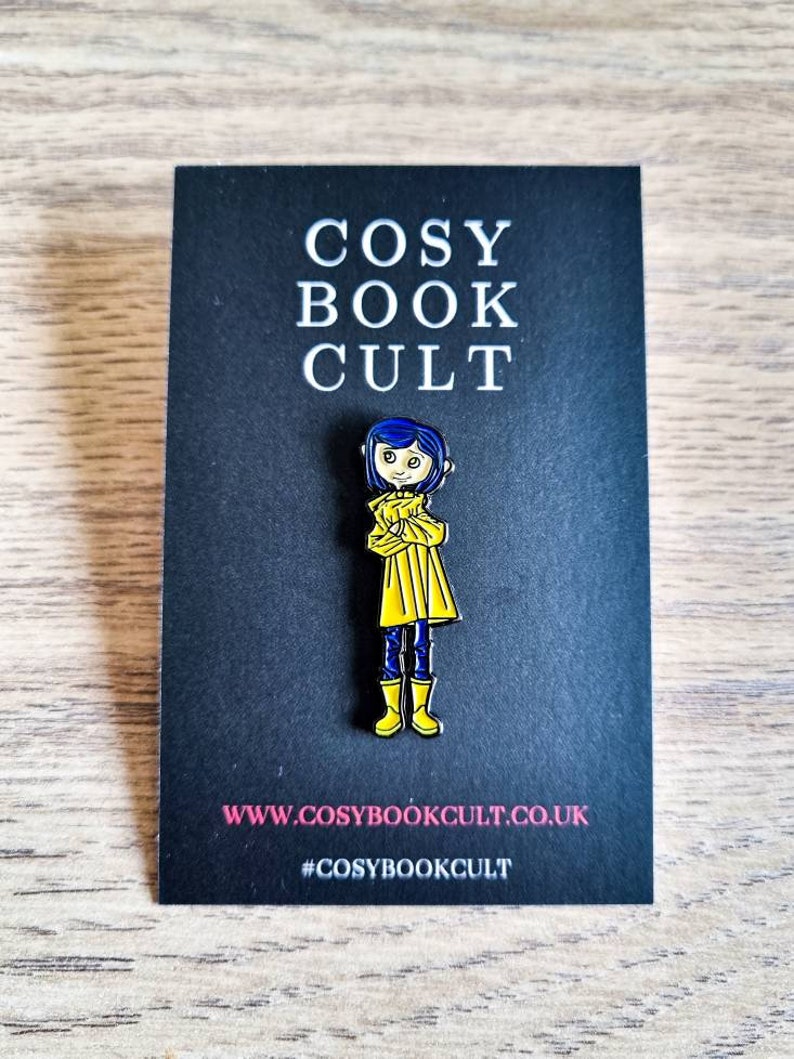 Cosy Book Cult Coraline Neil Gaiman Enamel Pin Badge Gothic | Etsy