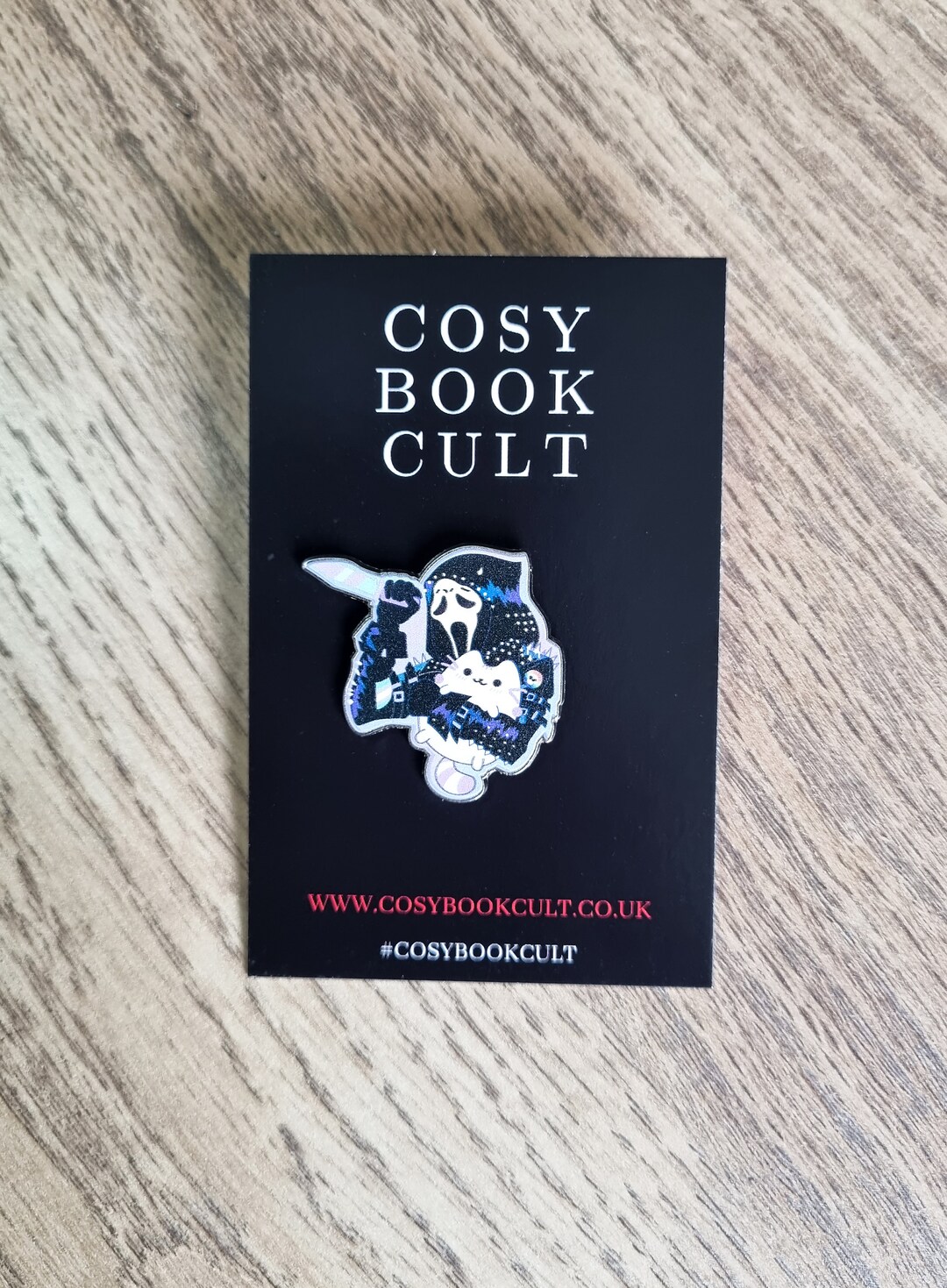 Cosy Book Cult Scream Ghostface Pusheen Crossover Cute Horror Enamel ...