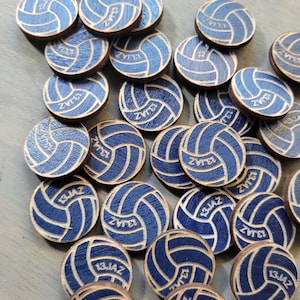 DIY Volleyball Tournament Pin Decorations, Engraved Wood Charms - Etsy