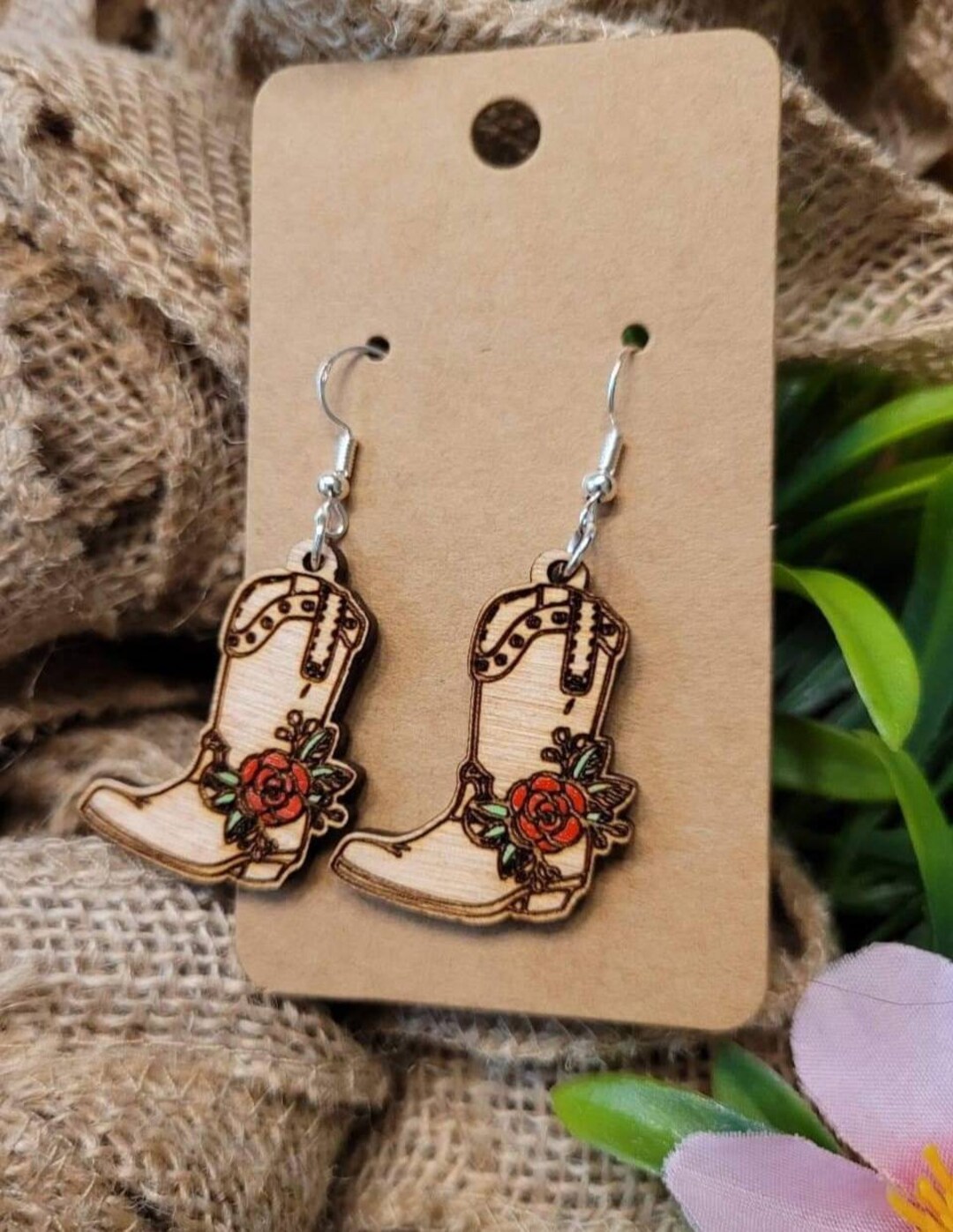 COWGIRL BOOT EARRINGS Country Western Style Jewelry Rodeo Earrings - Etsy