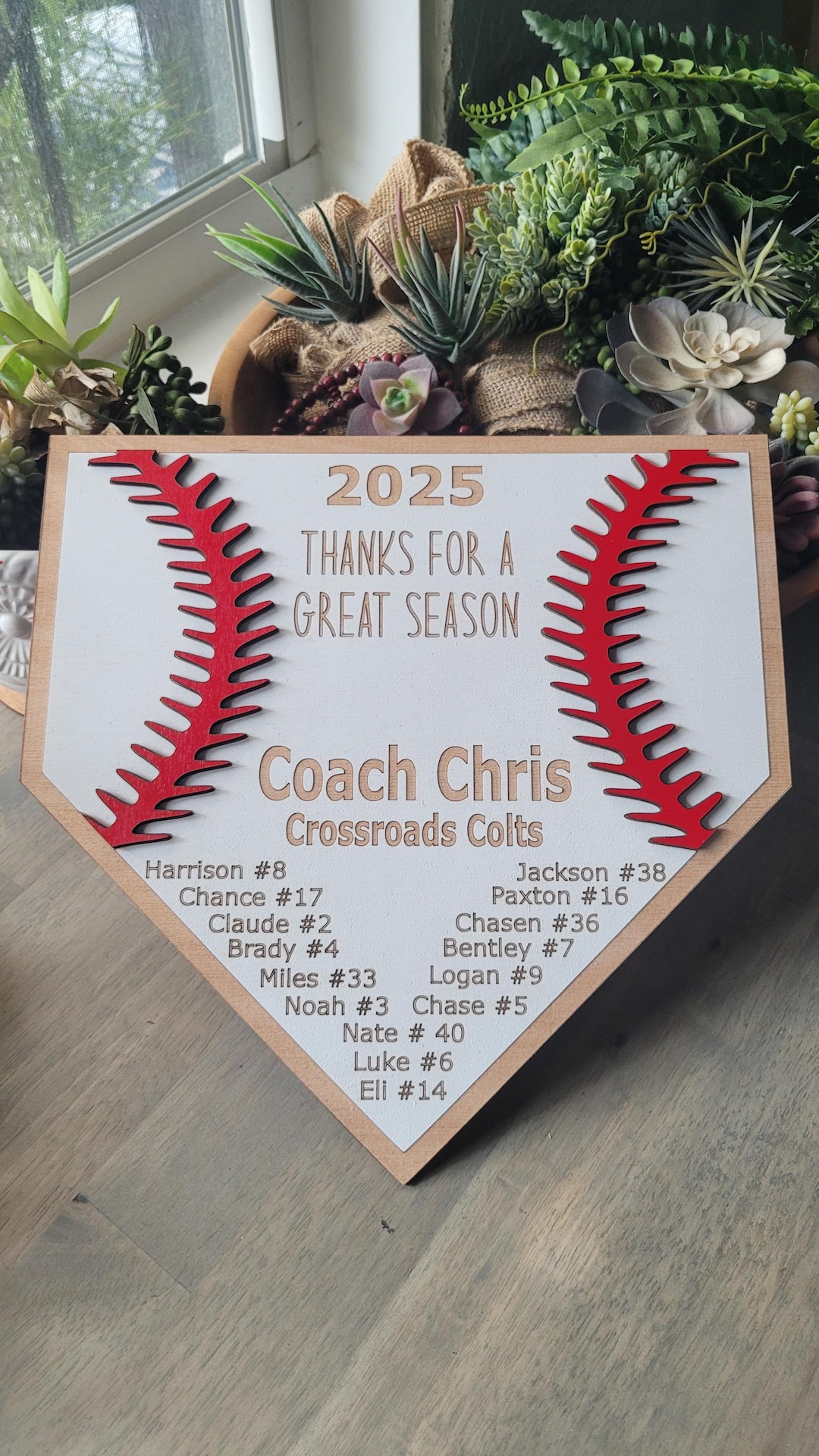 Personalized Baseball Coach Plaque | End of Season Gift - Etsy