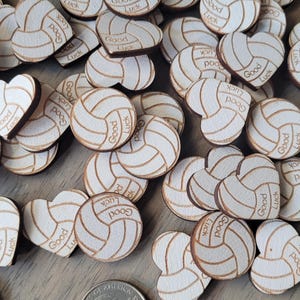 DIY Volleyball Tournament Pin Decorations, Engraved Wood Charms - Etsy