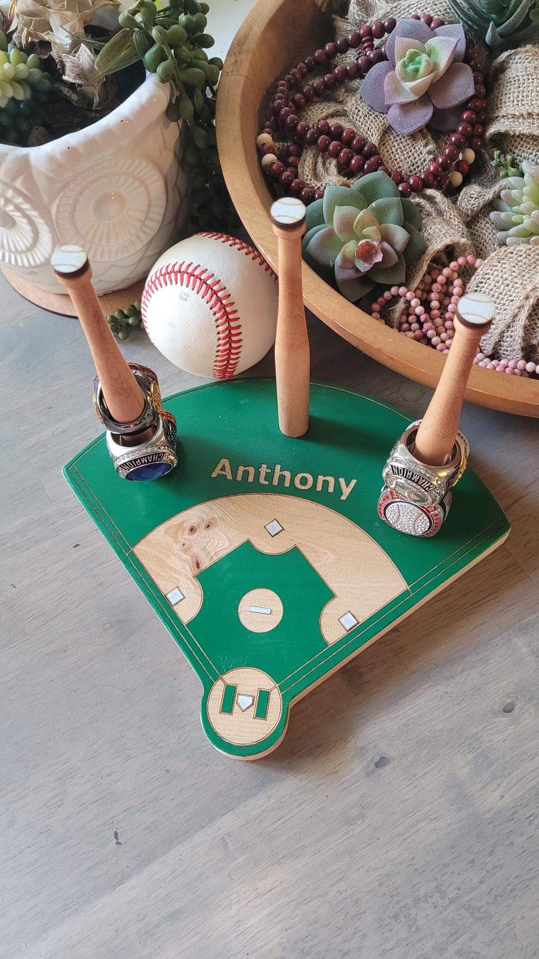 BASEBALL or SOFTBALL RING Holder + Tournament Ring Display ...