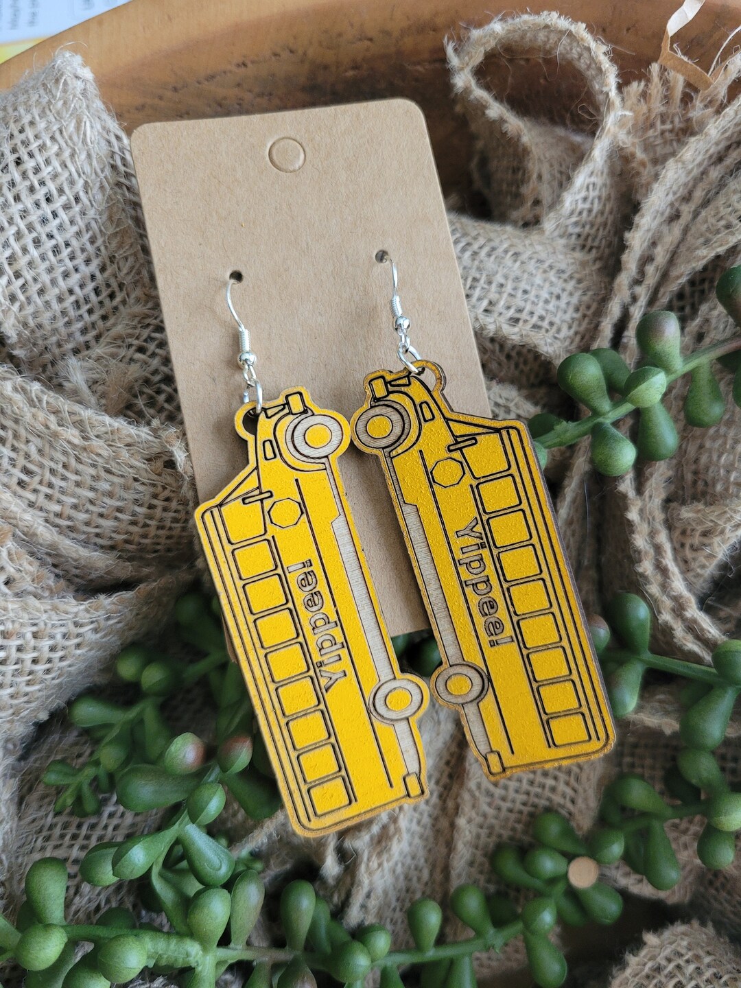 PERSONALIZED SCHOOL BUS Earrings Teacher Earrings Teacher Gift School ...