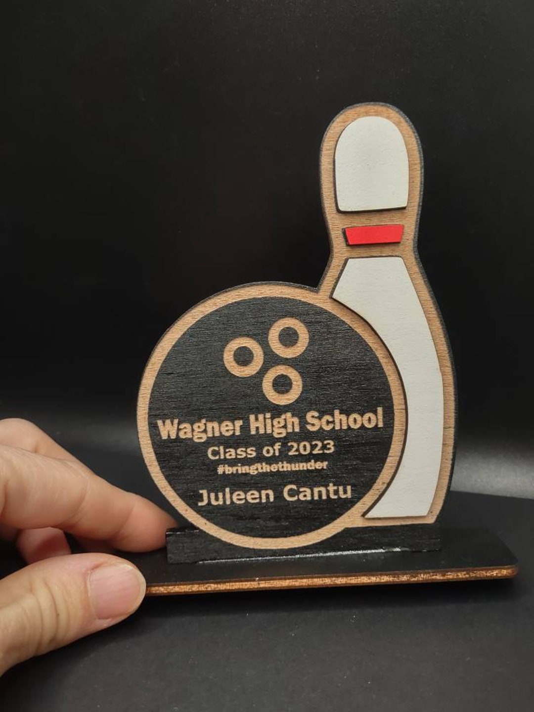 BOWLING TEAM PLAQUES Bowling Ball Award Bowling Coach Gift Senior Gift ...