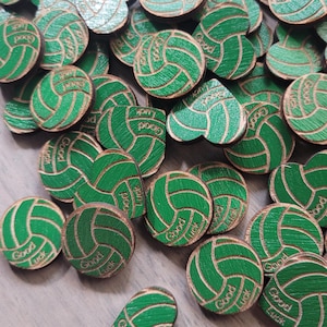 DIY Volleyball Tournament Pin Decorations, Engraved Wood Charms - Etsy