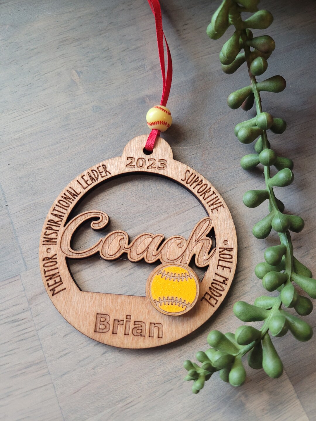PERSONALIZED COACH ORNAMENT Soccer Baseball Football Tennis Football ...