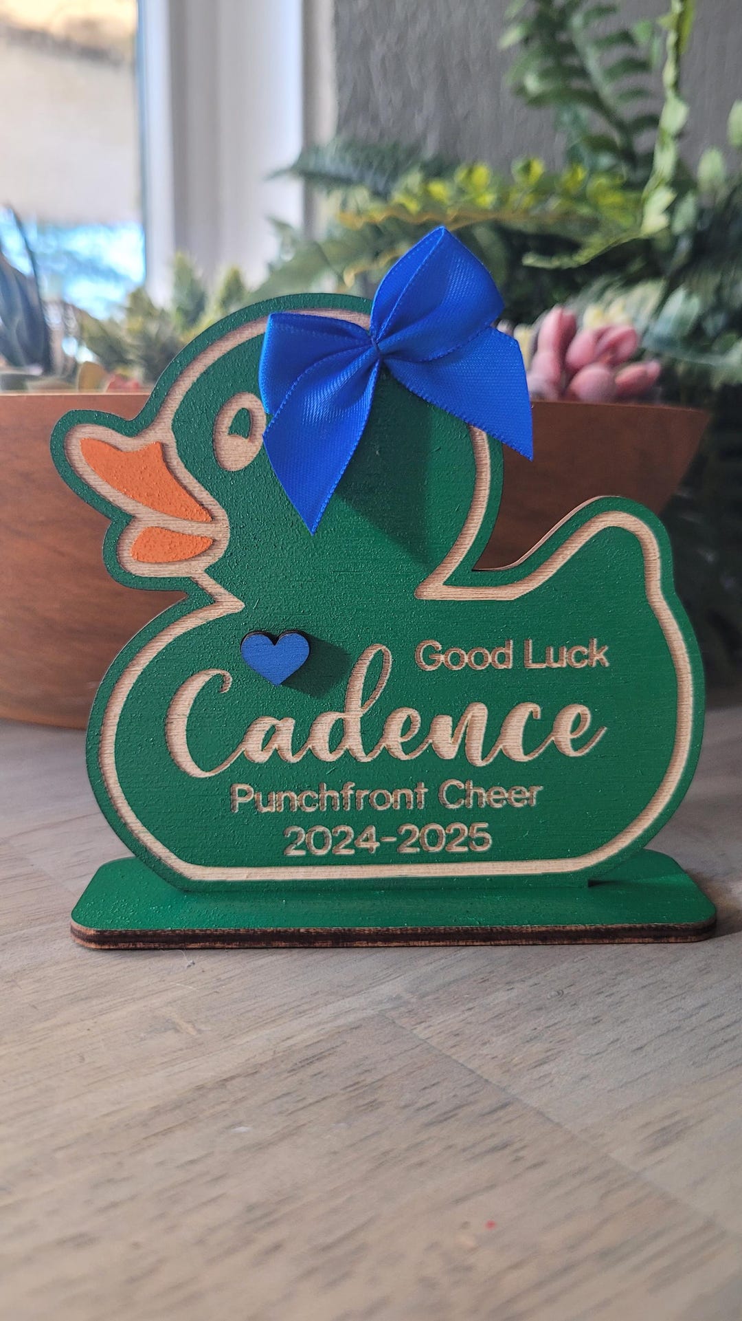 Personalized Cheerleader Duck Plaque, Good Luck Gift - Etsy