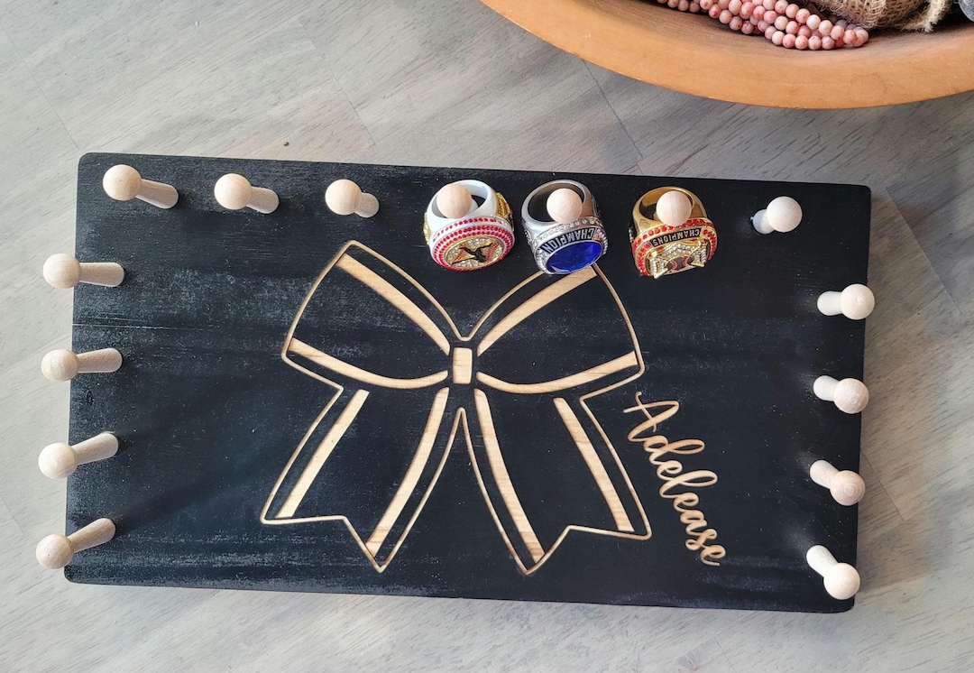 CHEERLEADER COMPETITION RING Holder + Cheer Ring Display + Champion ...