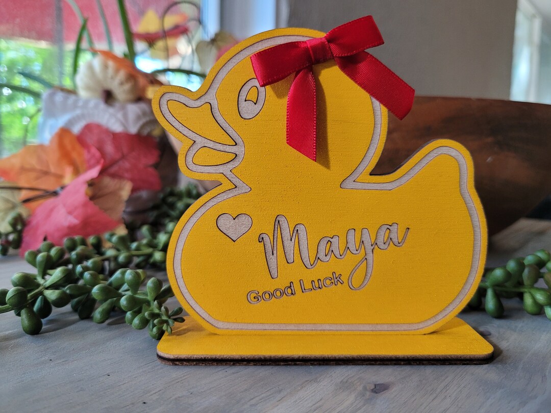 GOOD LUCK DUCK Cheerleader Competition Gift Cheer Coach Gift Senior ...