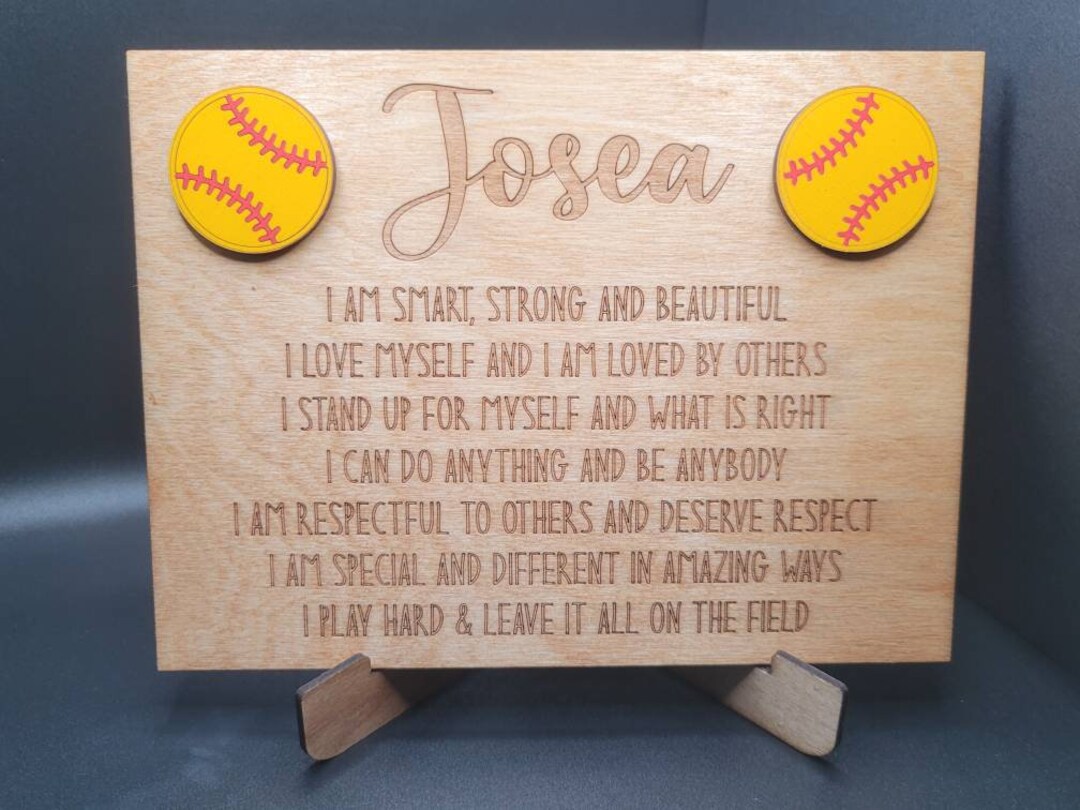 ATHLETE AFFIRMATIONS BOARD + Personalized Affirmations + Softball ...