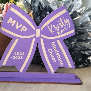 CHEERLEADER BOW PLAQUE + Cheerleader Award + Cheer Coach Gift + Senior ...