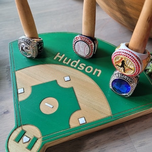 BASEBALL or SOFTBALL RING Holder Tournament Ring Display Championship ...