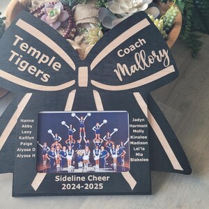 CHEERLEADING COACH FRAME + Coach Gift + End of Season Gift + Bow ...