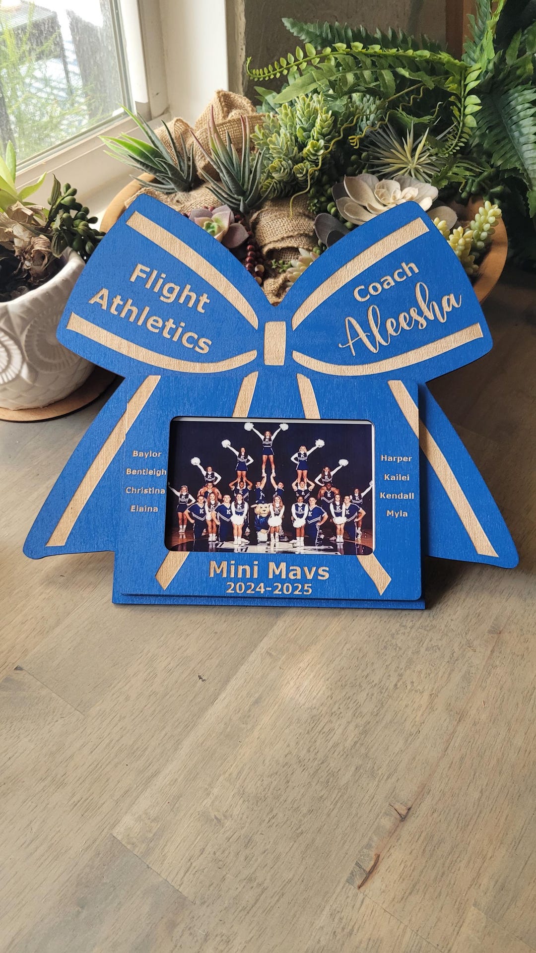 CHEERLEADING COACH FRAME + Coach Gift + End of Season Gift + Bow ...