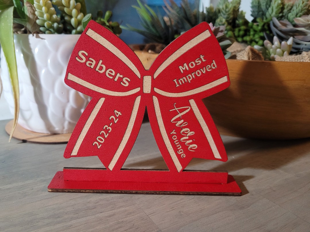 CHEERLEADER BOW PLAQUE Cheerleader Award Cheer Coach Gift Senior Gift ...