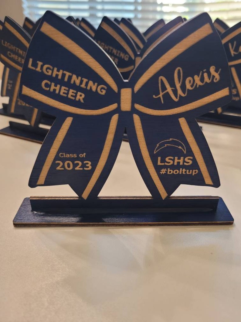 CHEERLEADER BOW PLAQUE Cheerleader Award Cheer Coach Gift - Etsy