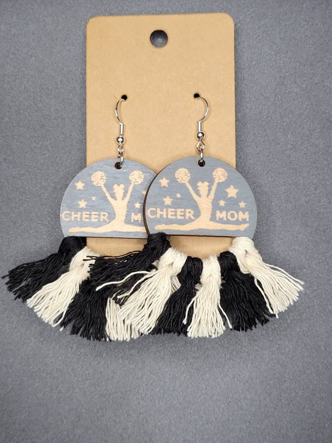 CHEERLEADER EARRINGS Cheer Mom Personalized Gift Fringe Cheer Coach ...