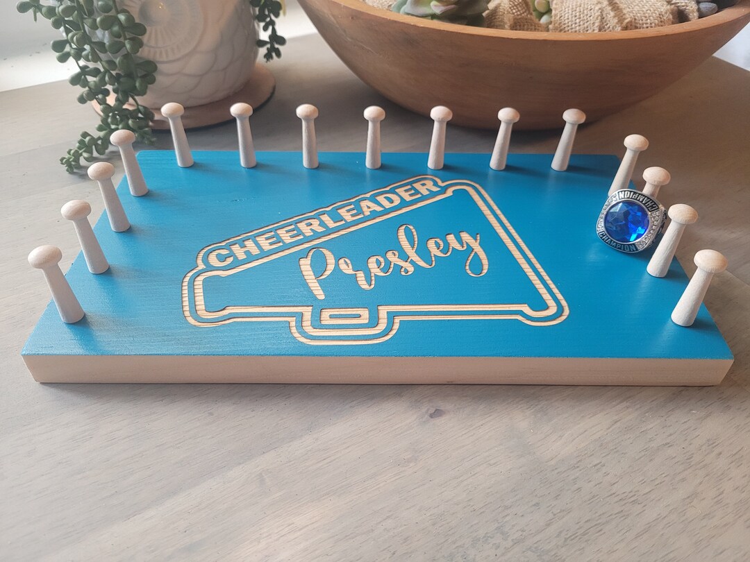 CHEERLEADER COMPETITION RING Holder Cheer Ring Display Champion Ring ...