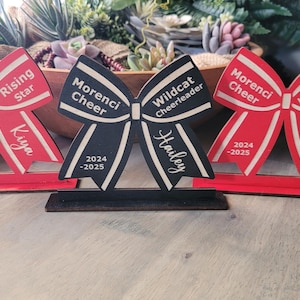 CHEERLEADER BOW PLAQUE + Cheerleader Award + Cheer Coach Gift + Senior ...