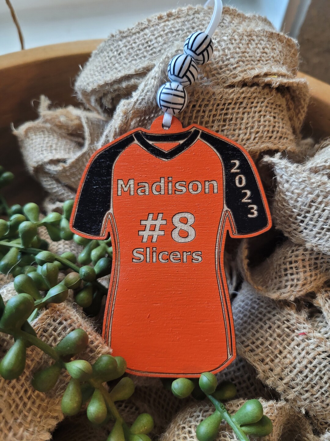 VOLLEYBALL JERSEY Ornament + Christmas + Goodie Bag Tag + Senior Night ...