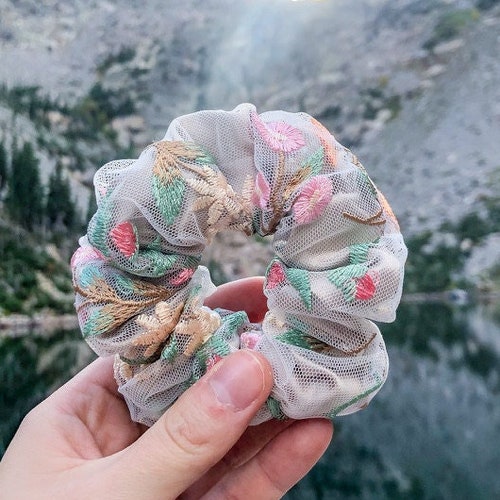 Mesh Lace Layered Women Scrunchie Hair Tie Scrunchies - Etsy