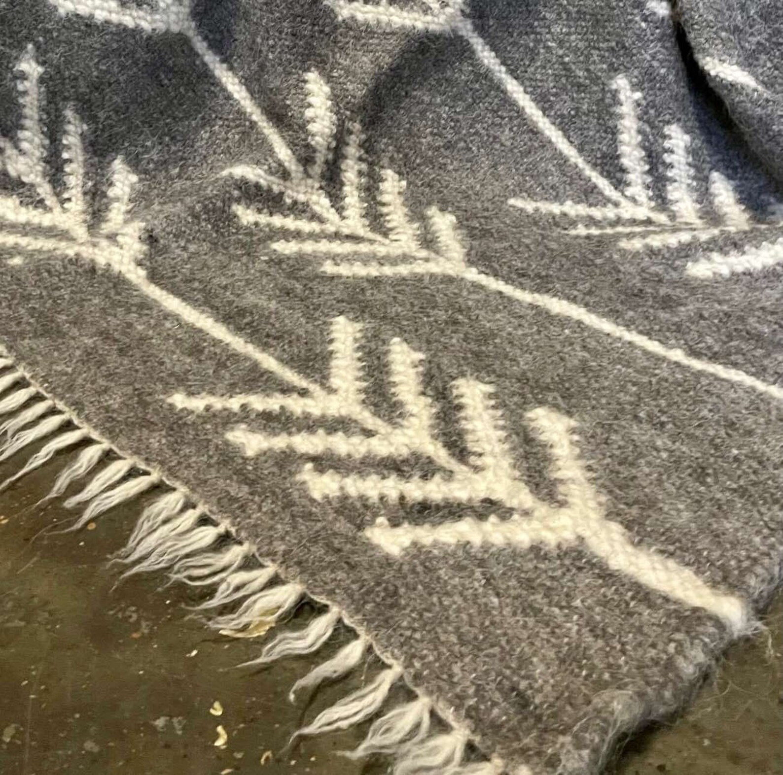 Grey Wool Throw Blanket Queen Size Warm Bed Sofa Coverlet - Etsy