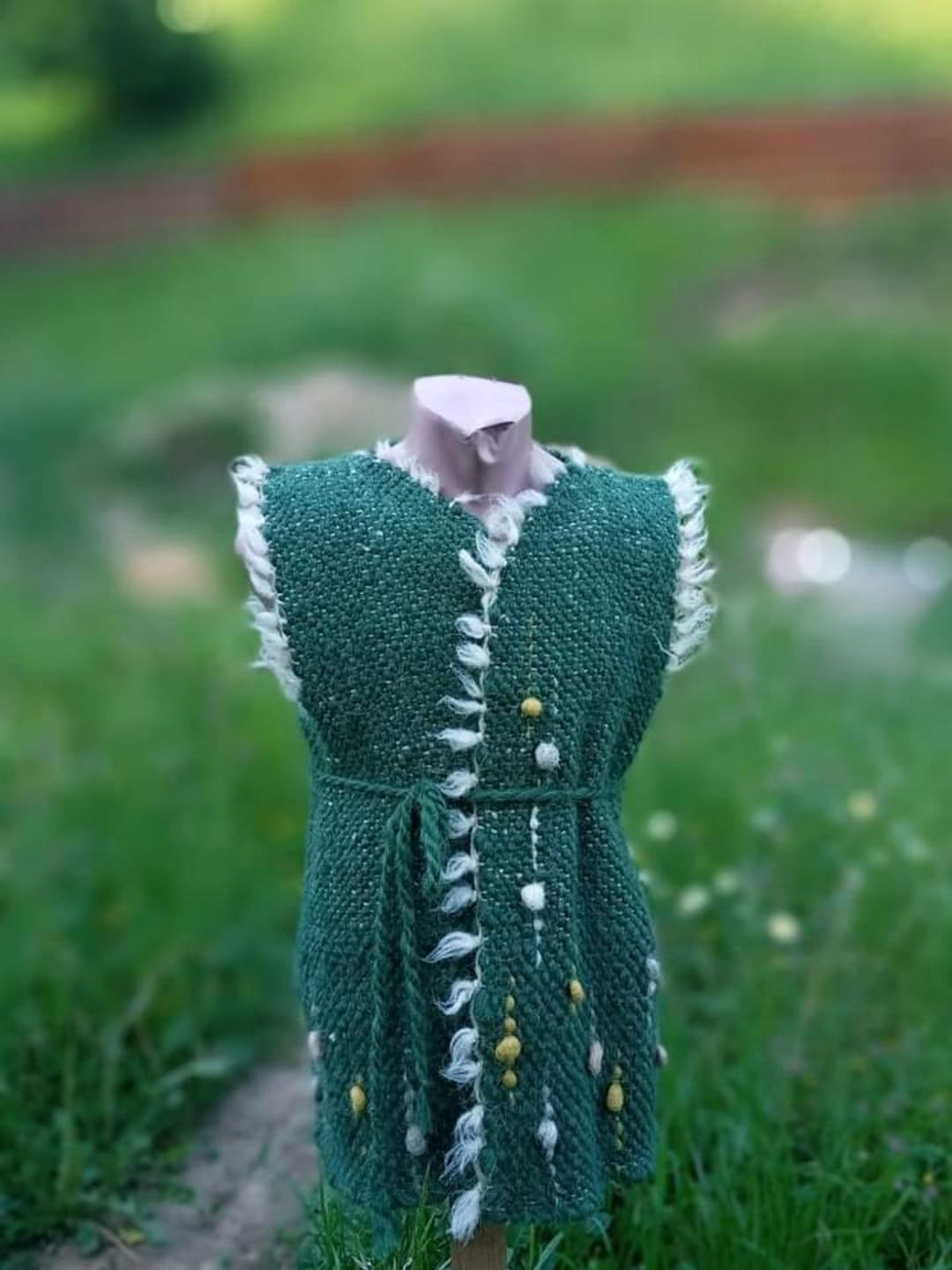 Ethnic Women's Hippie Tribal Felted 100% Sheep Wool Warm Vest Organic ...