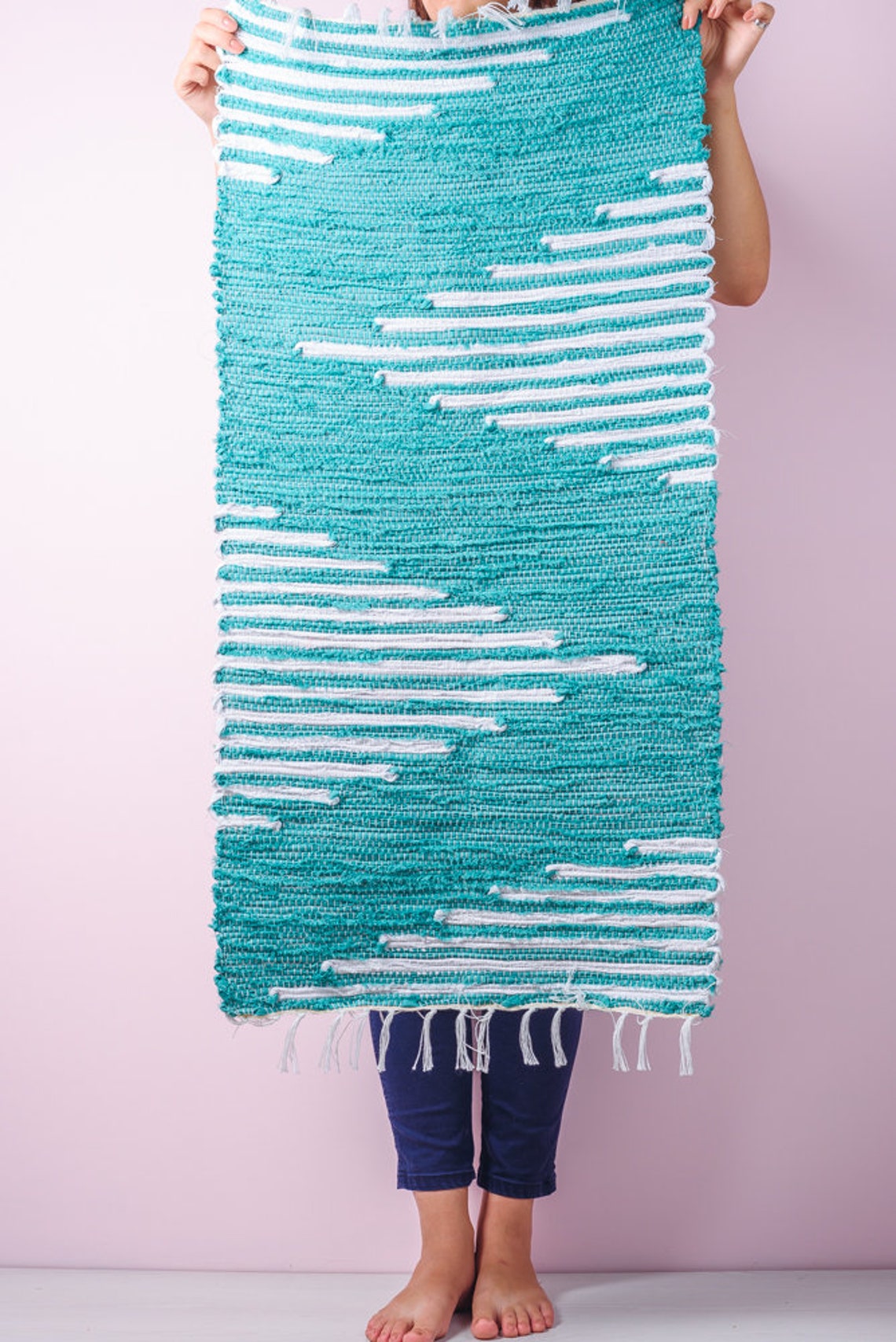 Scandinavian Small Rug Mat Bedroom Rustic Decor Bathroom - Etsy