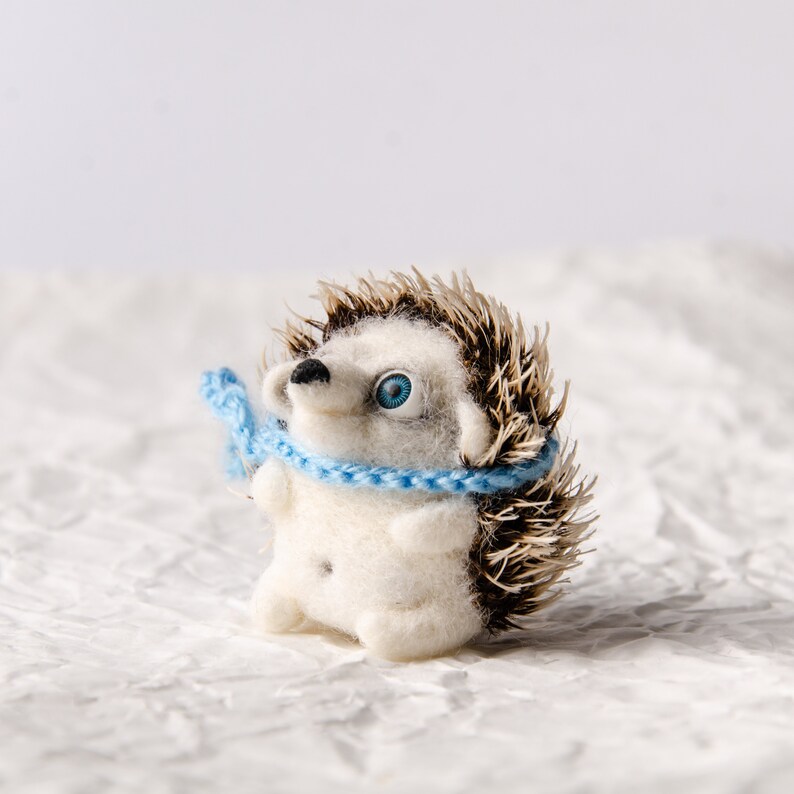 Needle Felted Hedgehog Needle Felted Miniature Animals Dry - Etsy