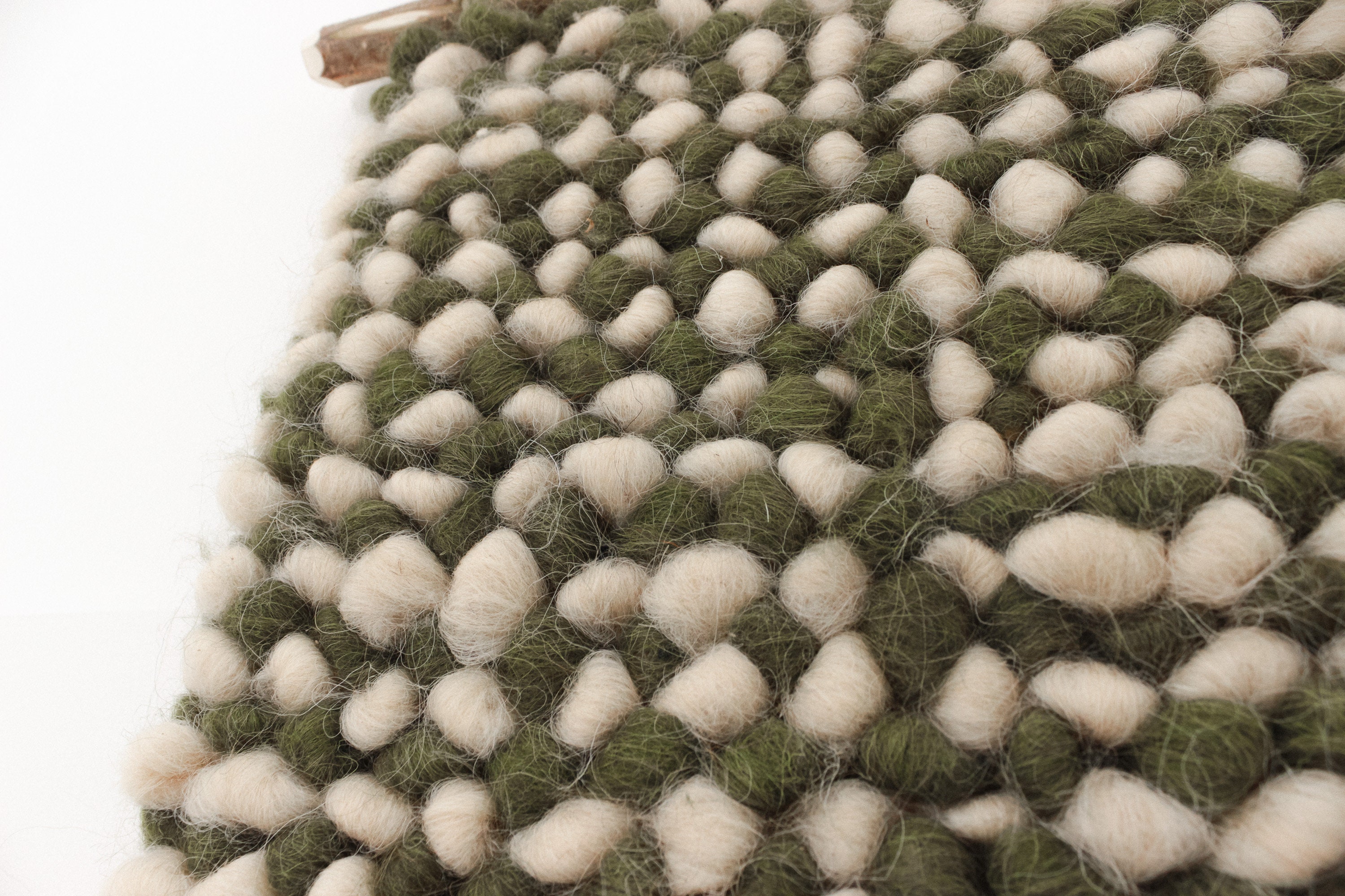 Round 100% Wool Rug Handwoven Large Woven Carpet Mid-century - Etsy