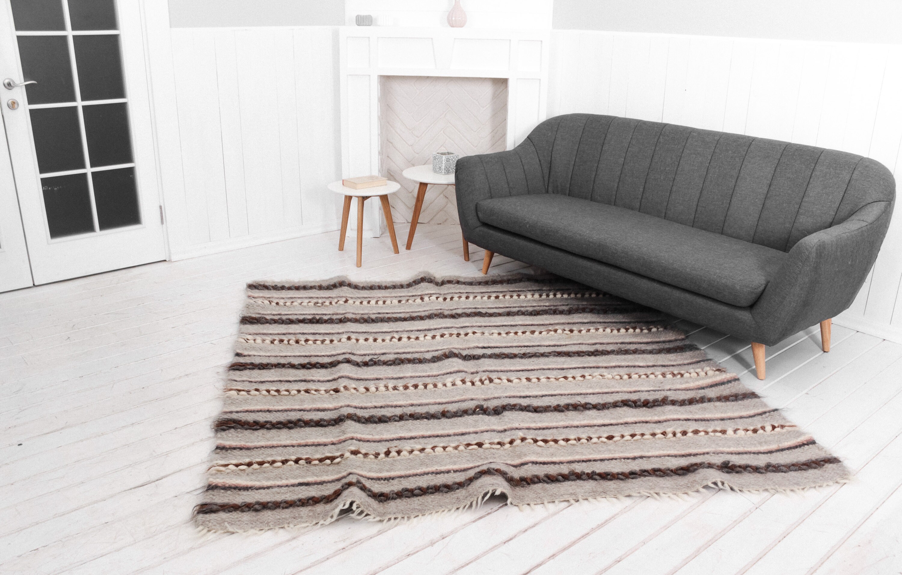 Flokati Rug Scandinavian Wool Rug Handwoven Large Gray Woven | Etsy