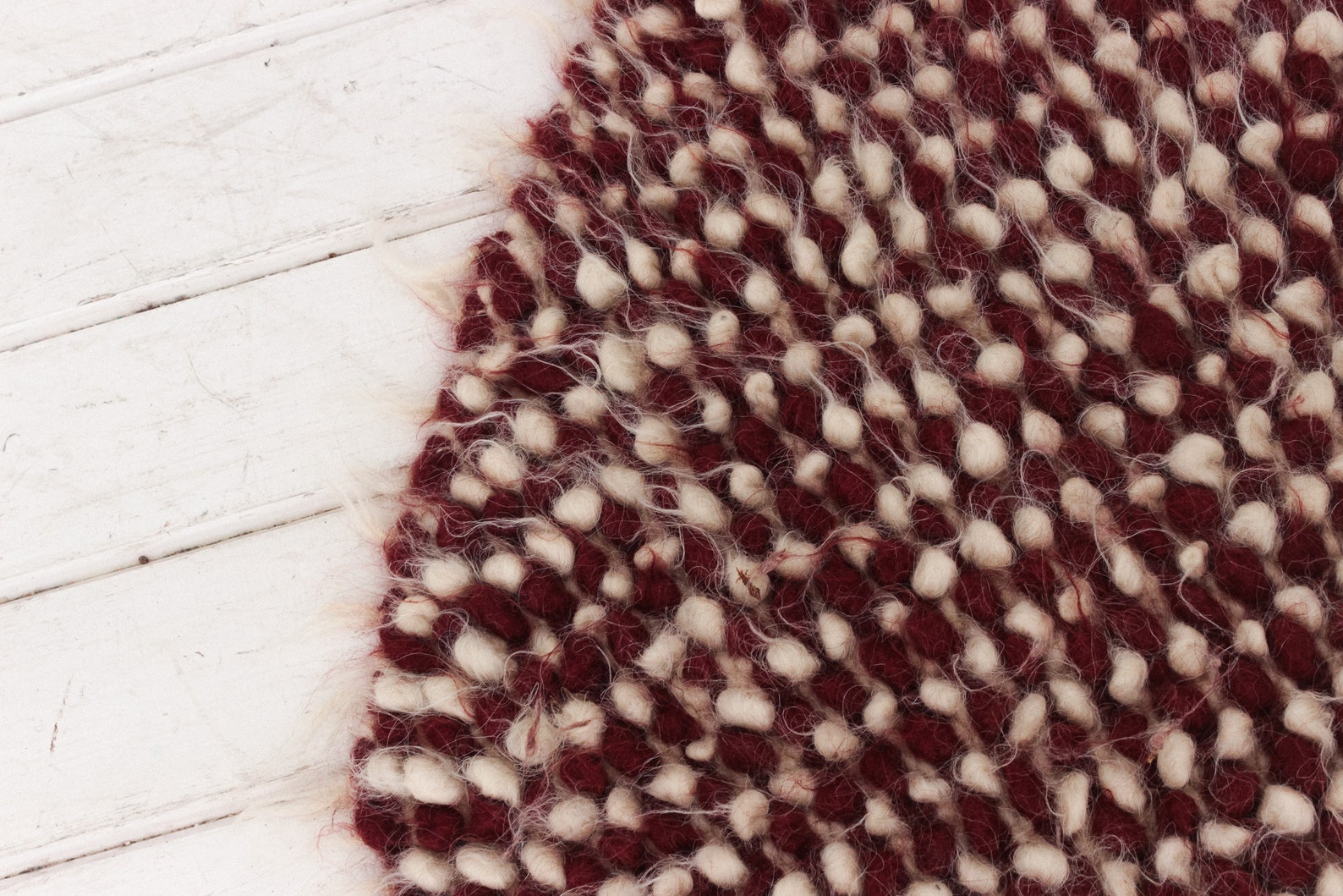 Round 100% Wool Rug Handwoven Large Woven Carpet Mid-century - Etsy