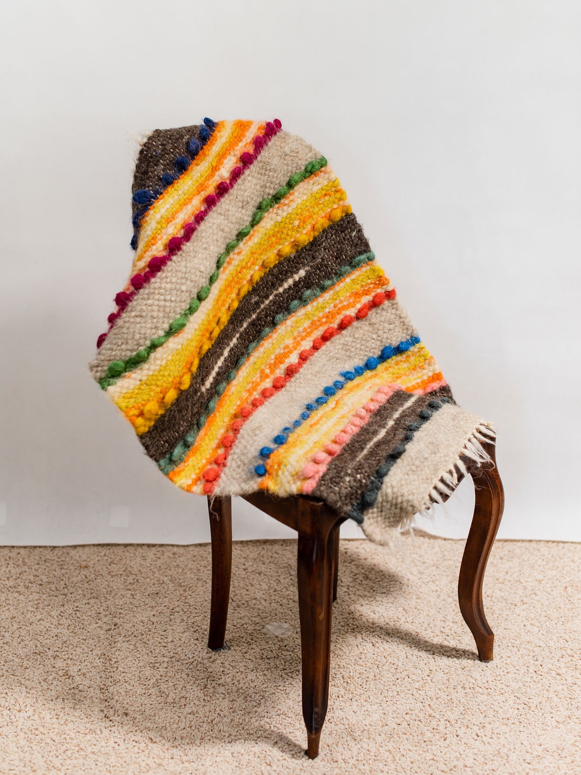 Throw Saddle Wool Chair Pad Seat Cover Woven Chair Seat Stool - Etsy