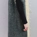Ethnic Gray Wool Coat Eco Friendly Winter Hooded Coat Buttoned Woven ...