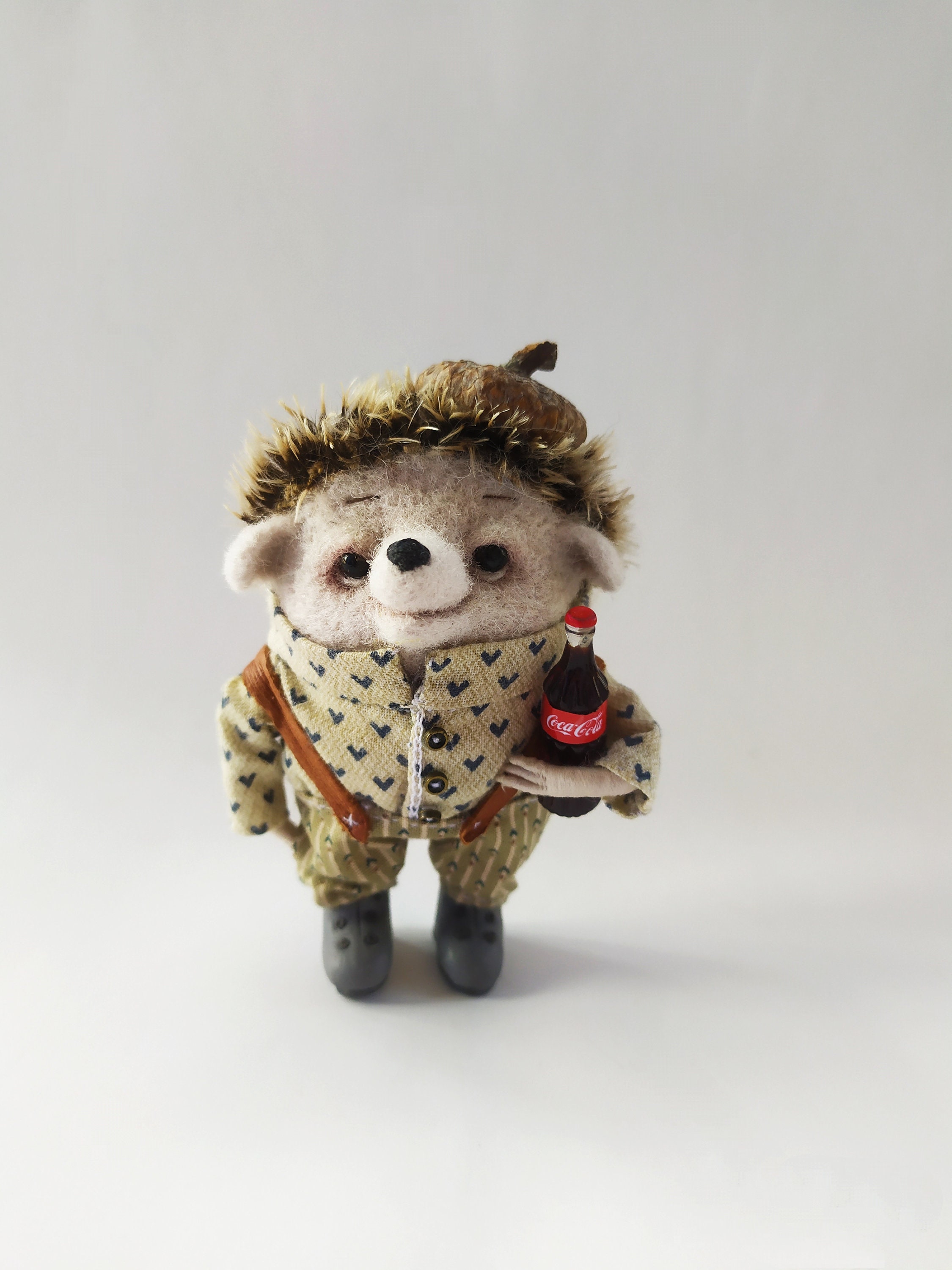 Needle Felted Hedgehog Handcrafted Felt Animal Toy Miniature | Etsy