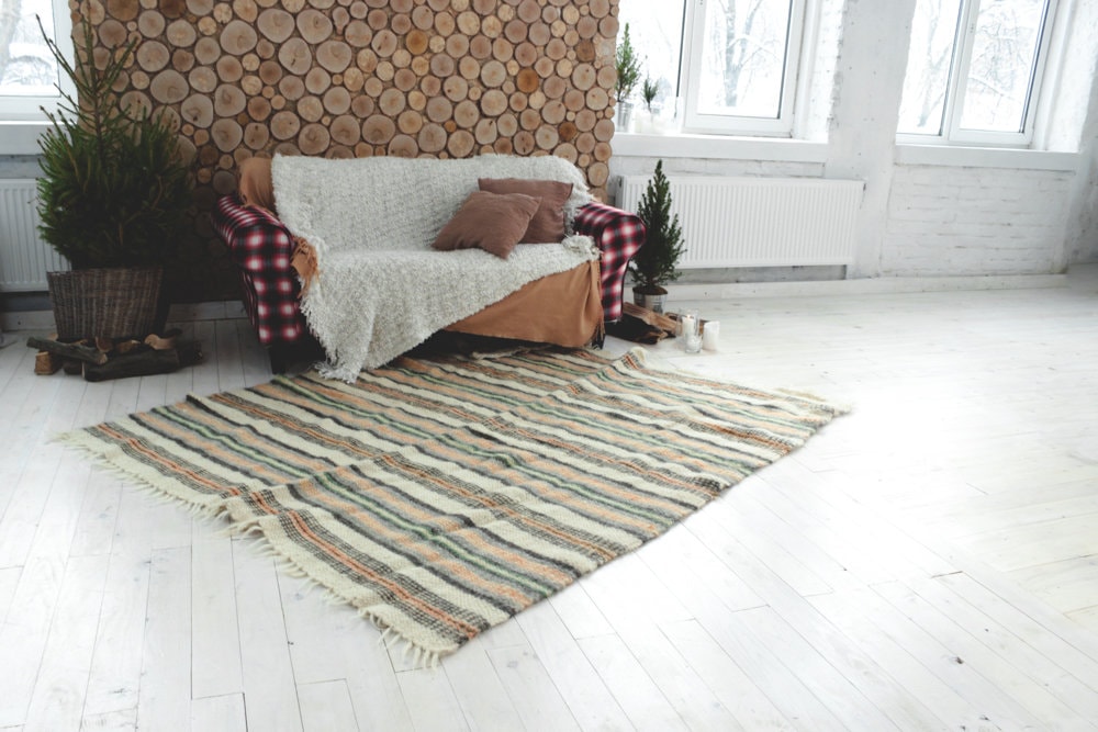 Swedish Wool Blanket Striped Wool Blanket Queen Size Bedspread - Etsy