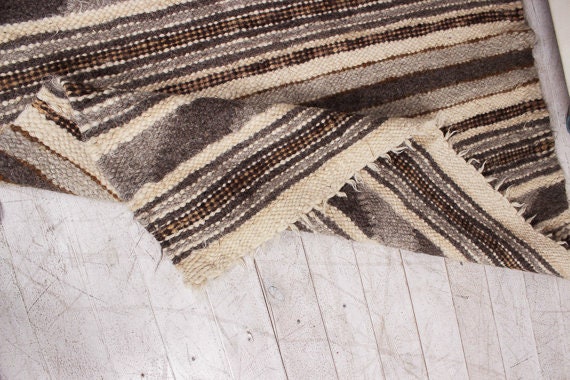 Rustic Wool Throw Striped Blanket Queen/Full Size Warm Sofa | Etsy