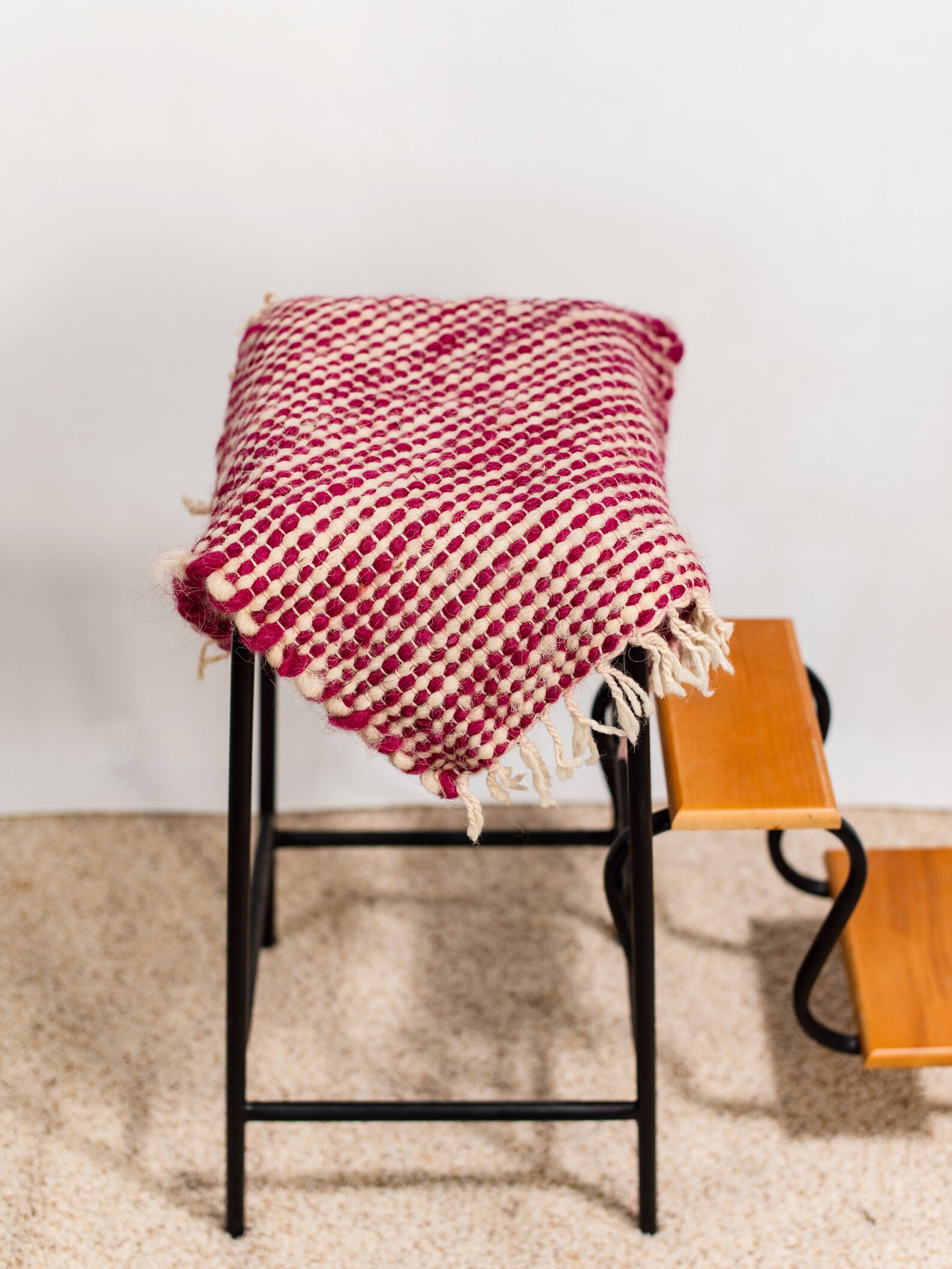Wool Chair Pad Seat Cover Woven Chair Throw Saddle Seat Stool Cushion ...