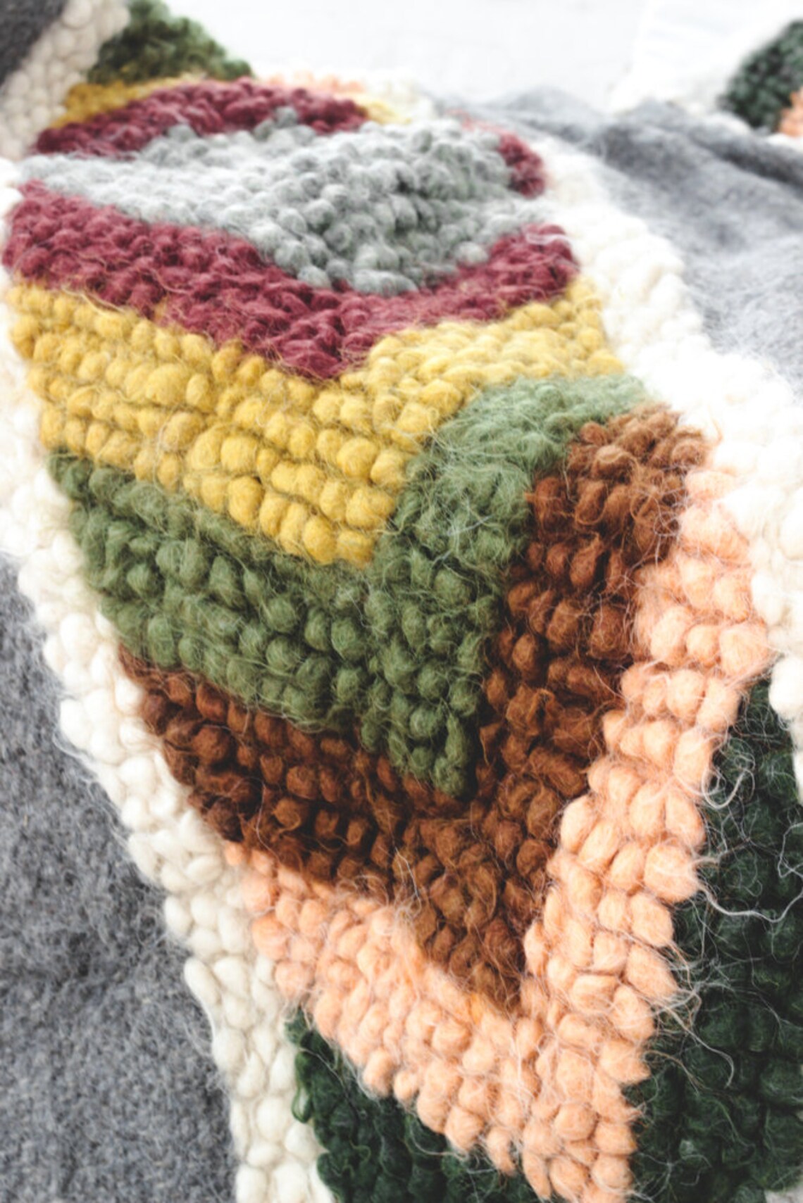 Wool Area Rug Rainbow Rug Floor Rugs Bedroom Rug Soft Rug Home | Etsy