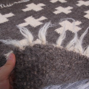 Swiss Wool Rug Handwoven Large Gray Woven Carpet, Mid-century Modern ...