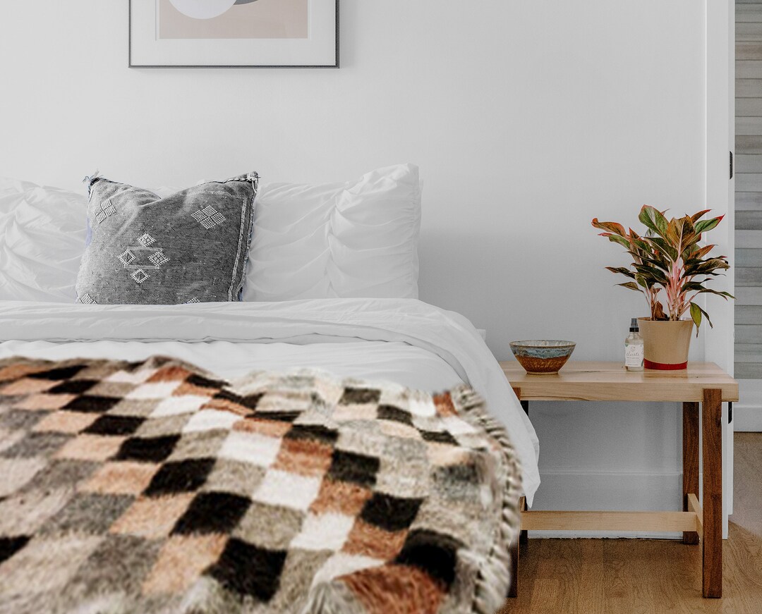 Chess Blanket Wool Sofa Throw Bed Blanket Chunky Warm Chess Coverlet ...