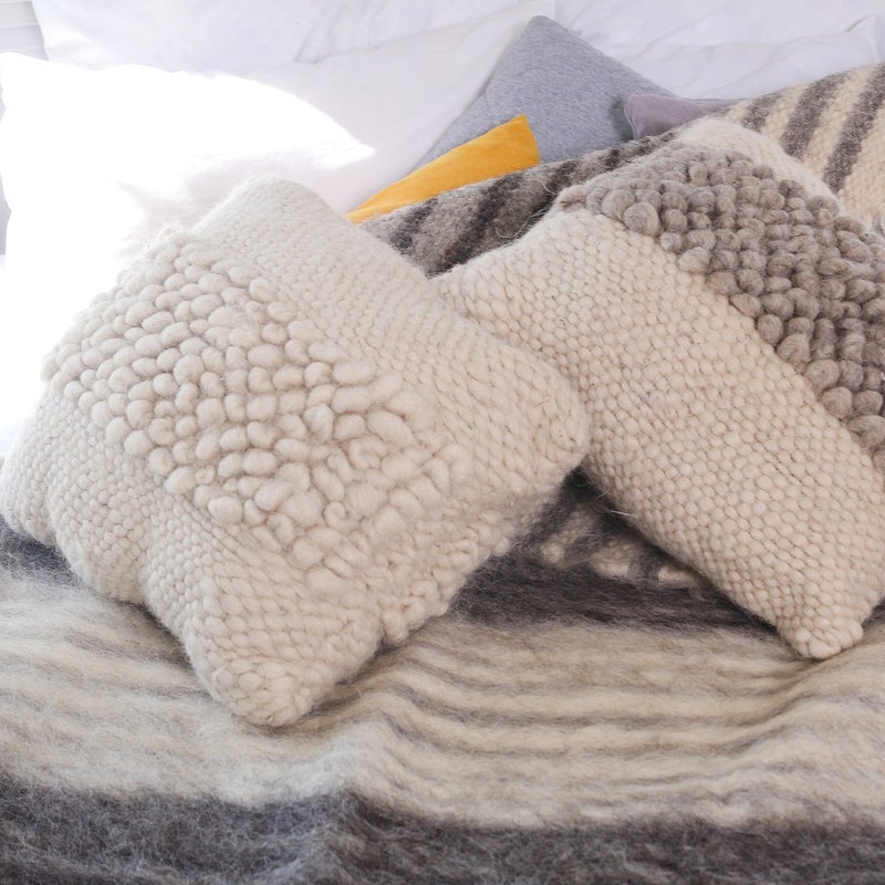 Wool Throw Pillows - Etsy