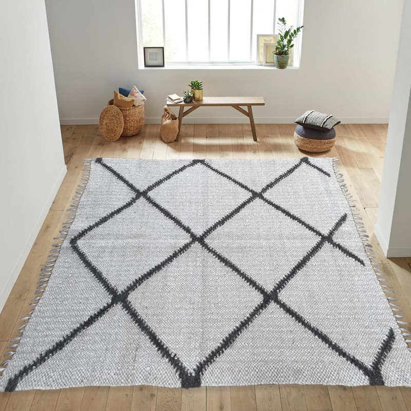 White Wool Rug - Etsy