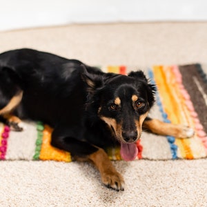 100% Wool Yellow Rug Rag Bedroom Stylish Boho Throw Rug Scandinavian ...