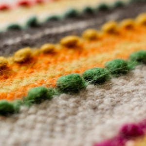 100% Wool Yellow Rug Rag Bedroom Stylish Boho Throw Rug Scandinavian ...