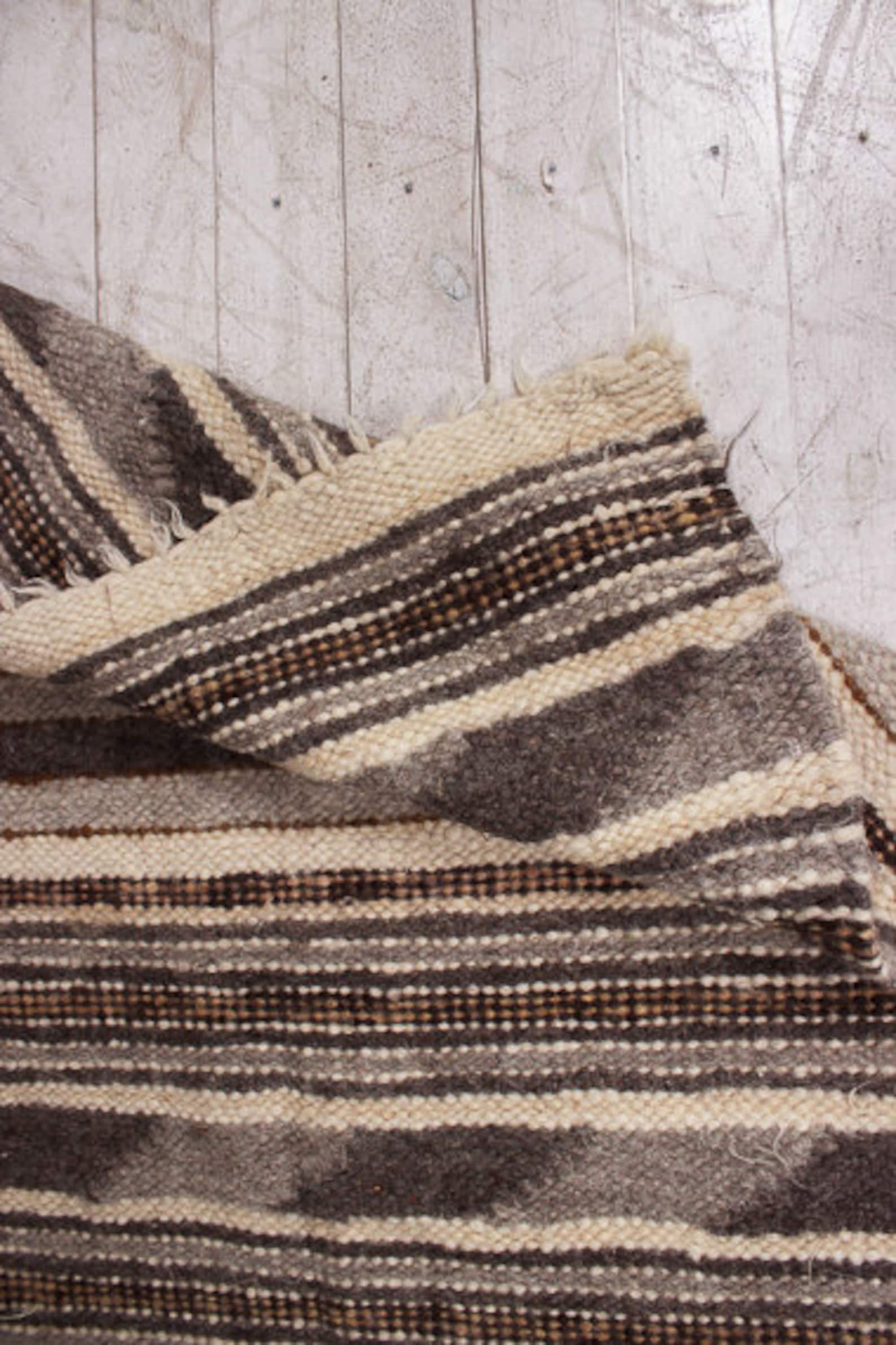 Rustic Wool Throw Striped Blanket Queen/Full Size Warm Sofa | Etsy