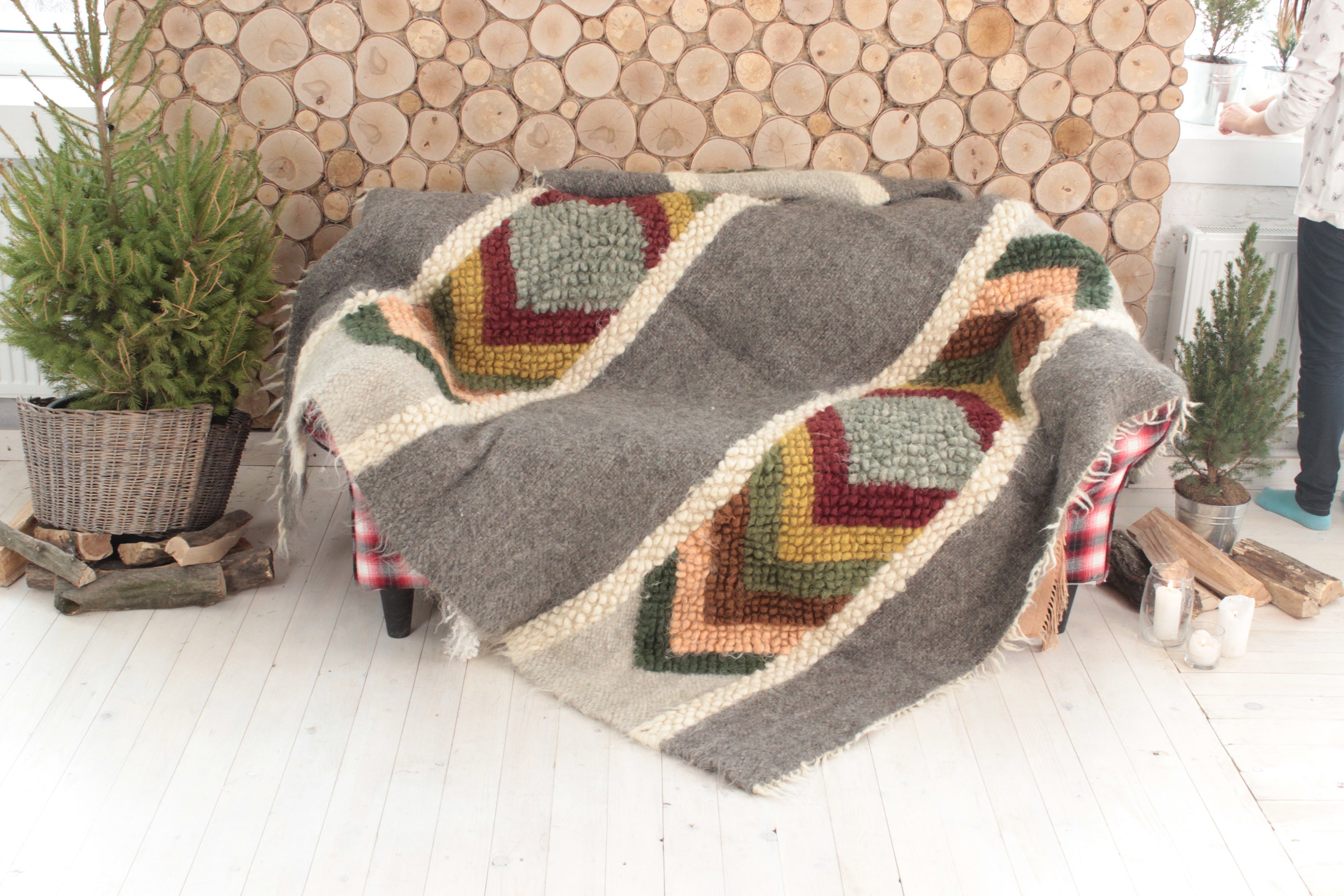 Wool Area Rug Rainbow Rug Floor Rugs Bedroom Rug Soft Rug Home - Etsy