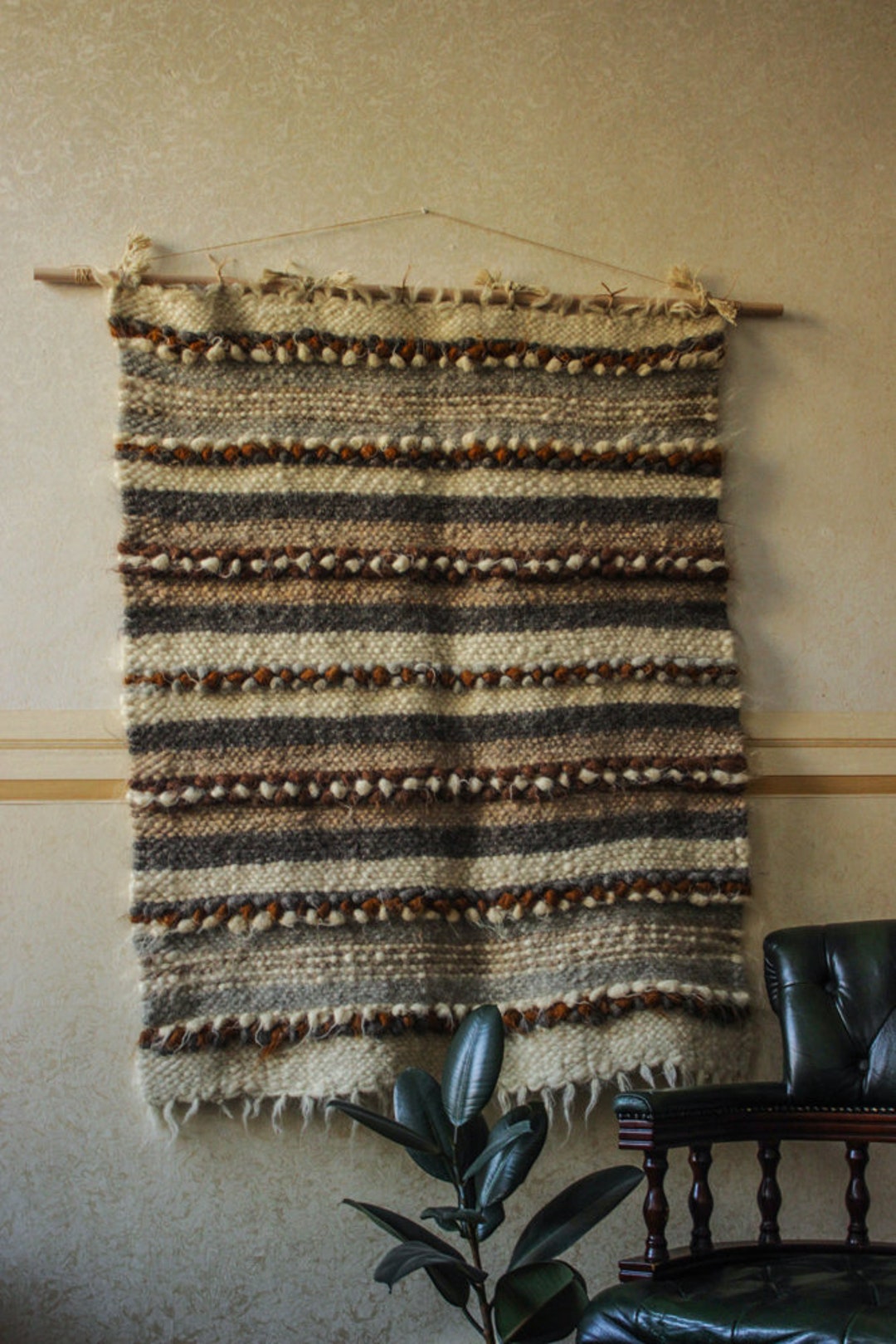 Wall Tapestry Hanging With Fringes, Weaving Wall Hanging, Small Wool ...
