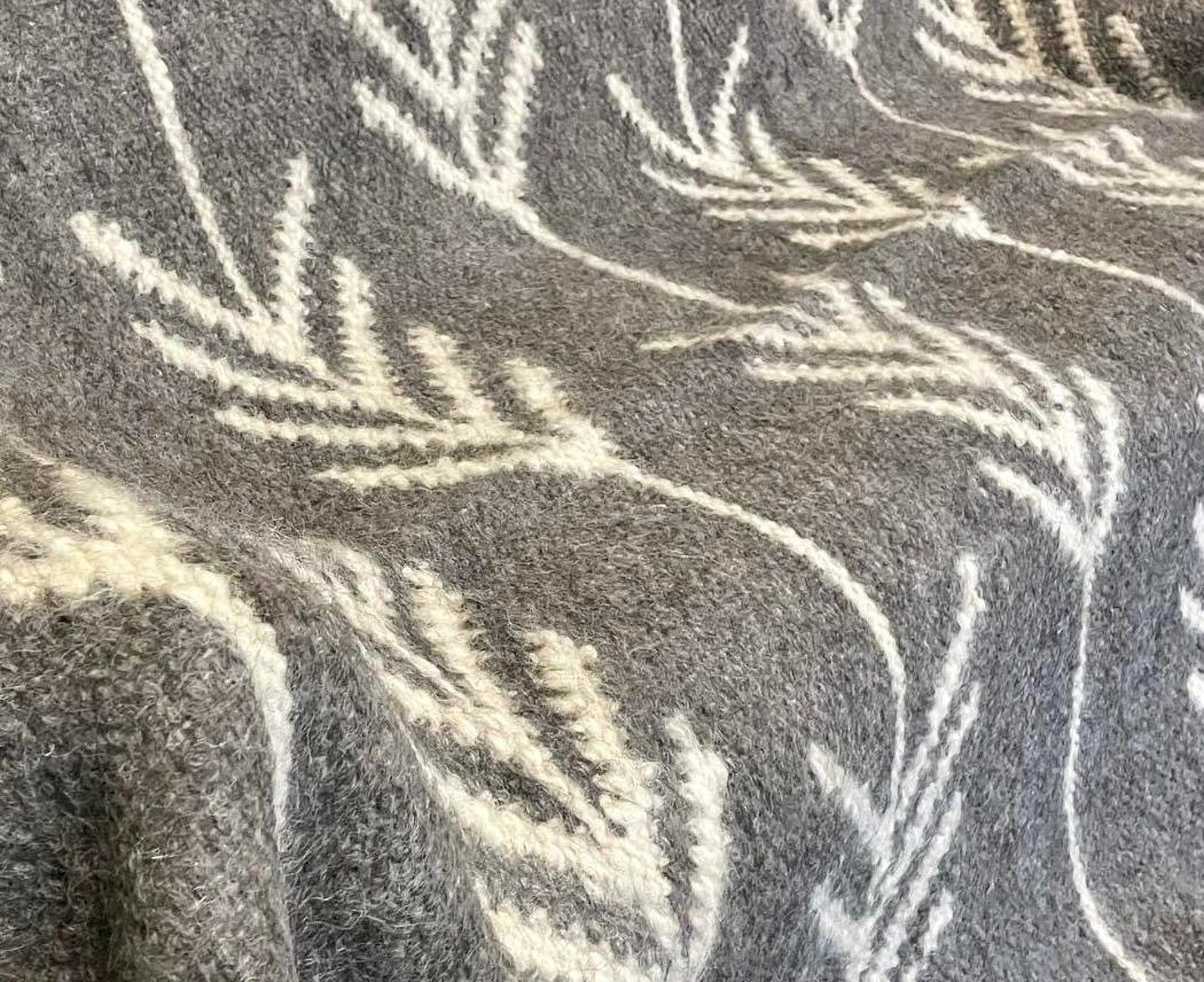 Grey Wool Throw Blanket Queen Size Warm Bed Sofa Coverlet - Etsy